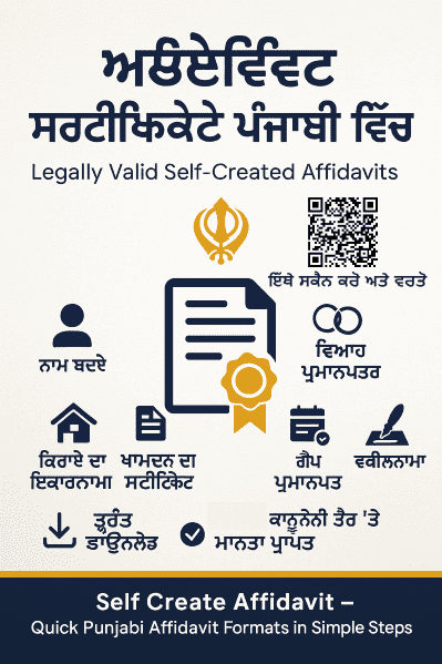 Affidavit Certificate – 5 Types | Marathi, Punjabi, Gujarati